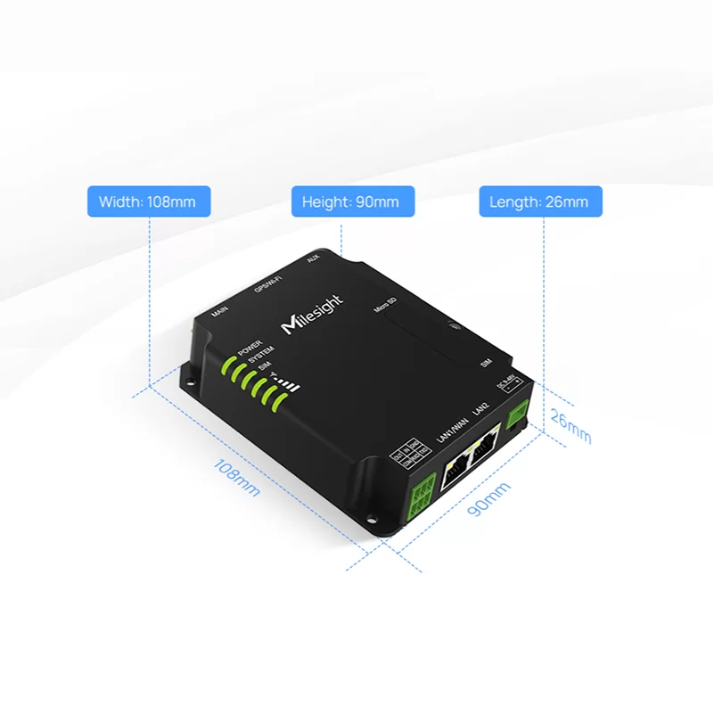 Router cellulare industriale UR32-L04EU-P-W PRO MIlesight su Evohomeshop